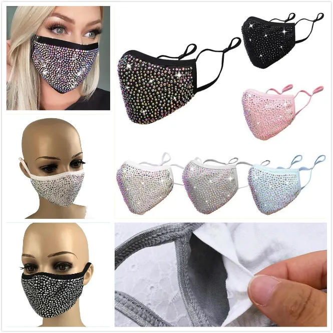 Sparkling Sequin Bling Rhinestone Masquerade Masks With Rhinestone ...