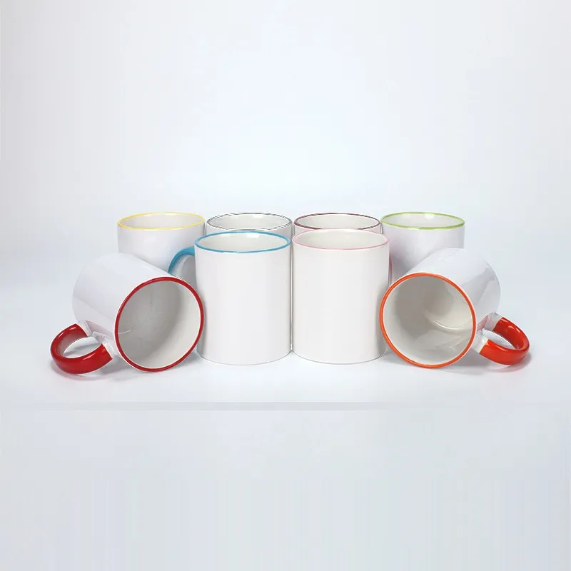Blank Sublimation Melamine Mugs Blank White Coated Melamine Mugs 11OZ ...