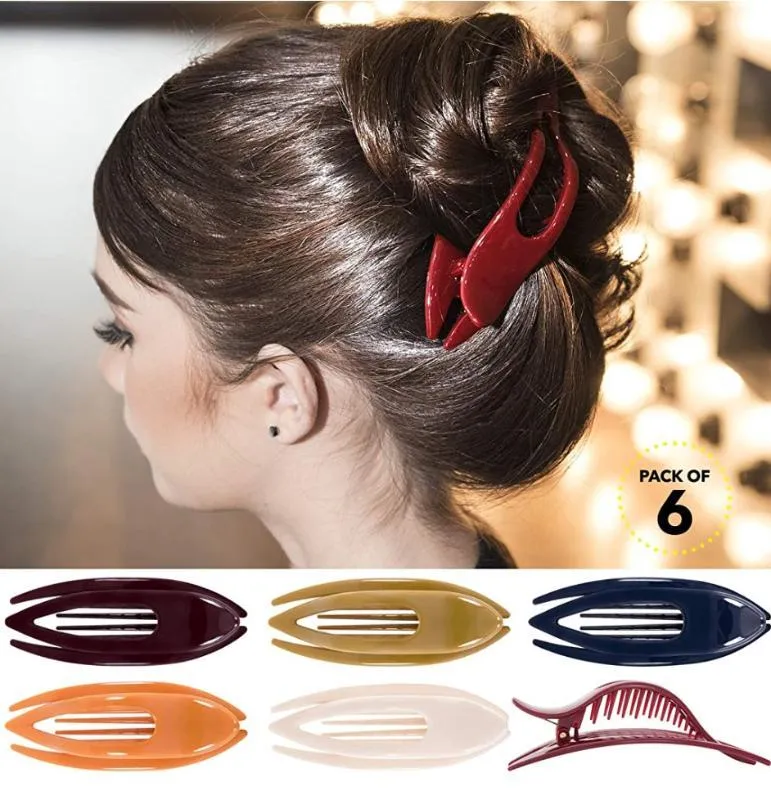 Curved Hair Clips Set - Strong Hold, No-Slip Grip, Comfortable for ...