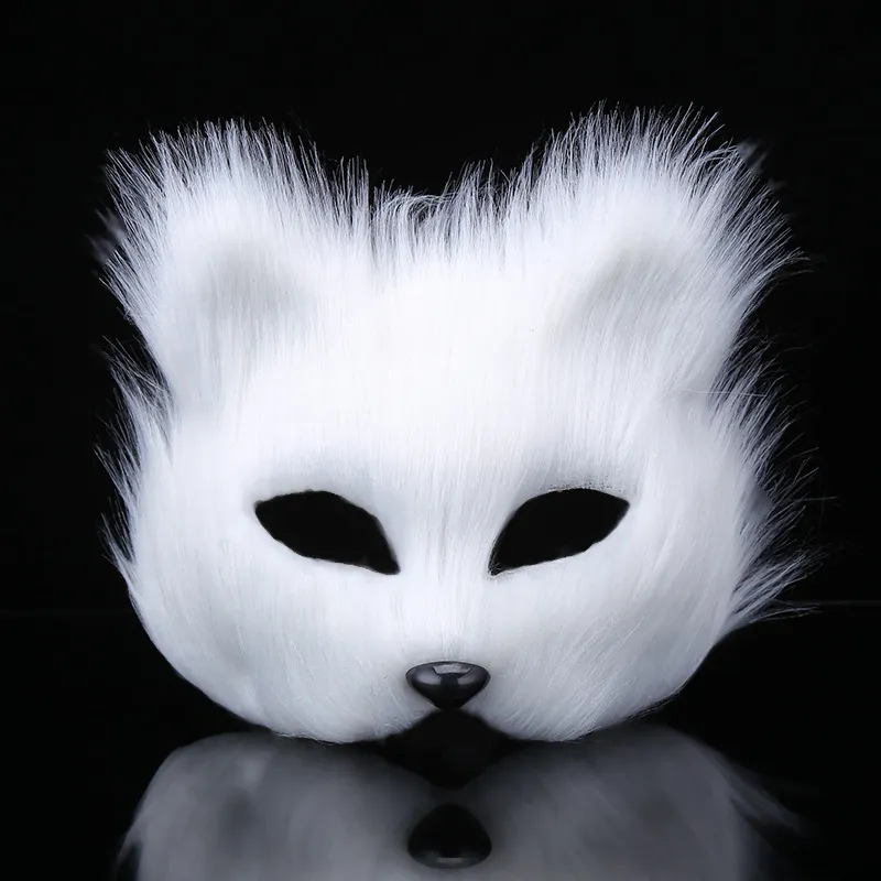 Furry Fox Faux Fur Fox Mask For Cosplay, Parties, Masquerade, Fancy ...