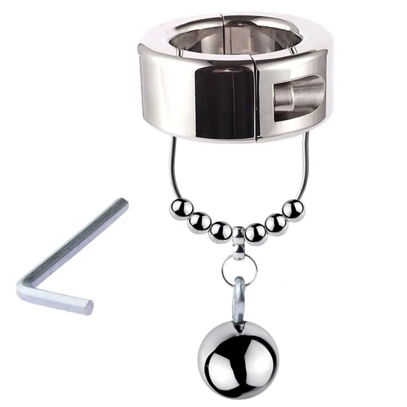 Men's Scrotum Ball Stretcher Cockrings Penis Cock Ring Heavy Duty Metal ...
