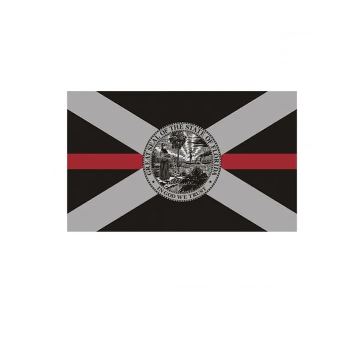 Florida State Firefighter Flags With Stars Thin Red Line 3x5 FT ...