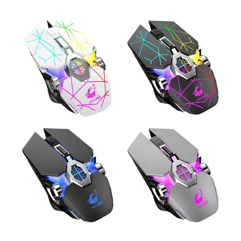 Rechargeable Wireless Gaming Mouse - Silent Click, LED, Ergonomic ...