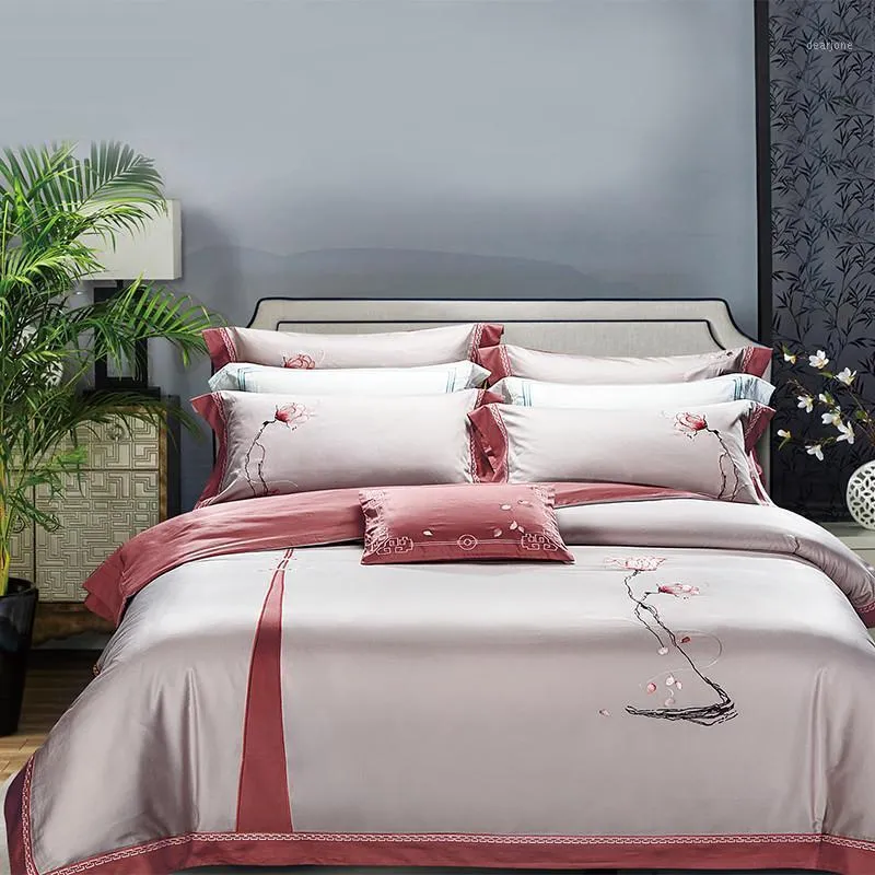Chinoiserie Chic Floral Duvet Cover Set 600tc Egyptian Cotton Soft