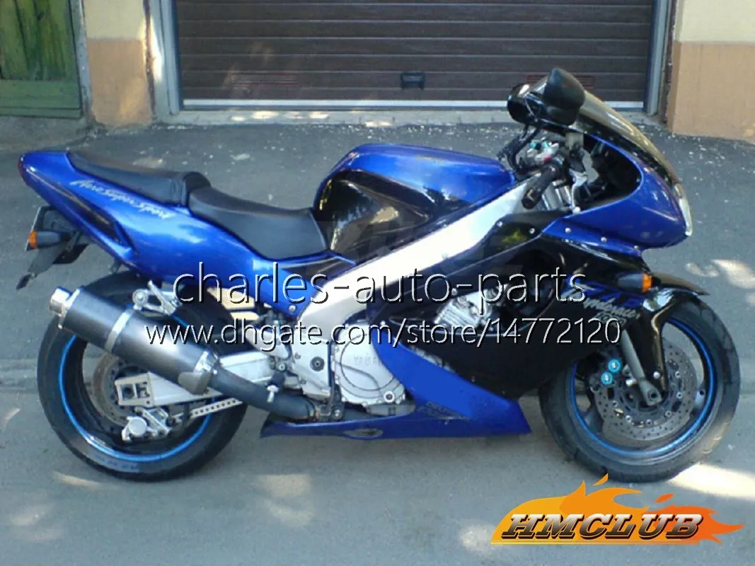 Blue Flames Black Fairing For Yamaha Thunderace YZF1000R 1996 2007 OEM ...