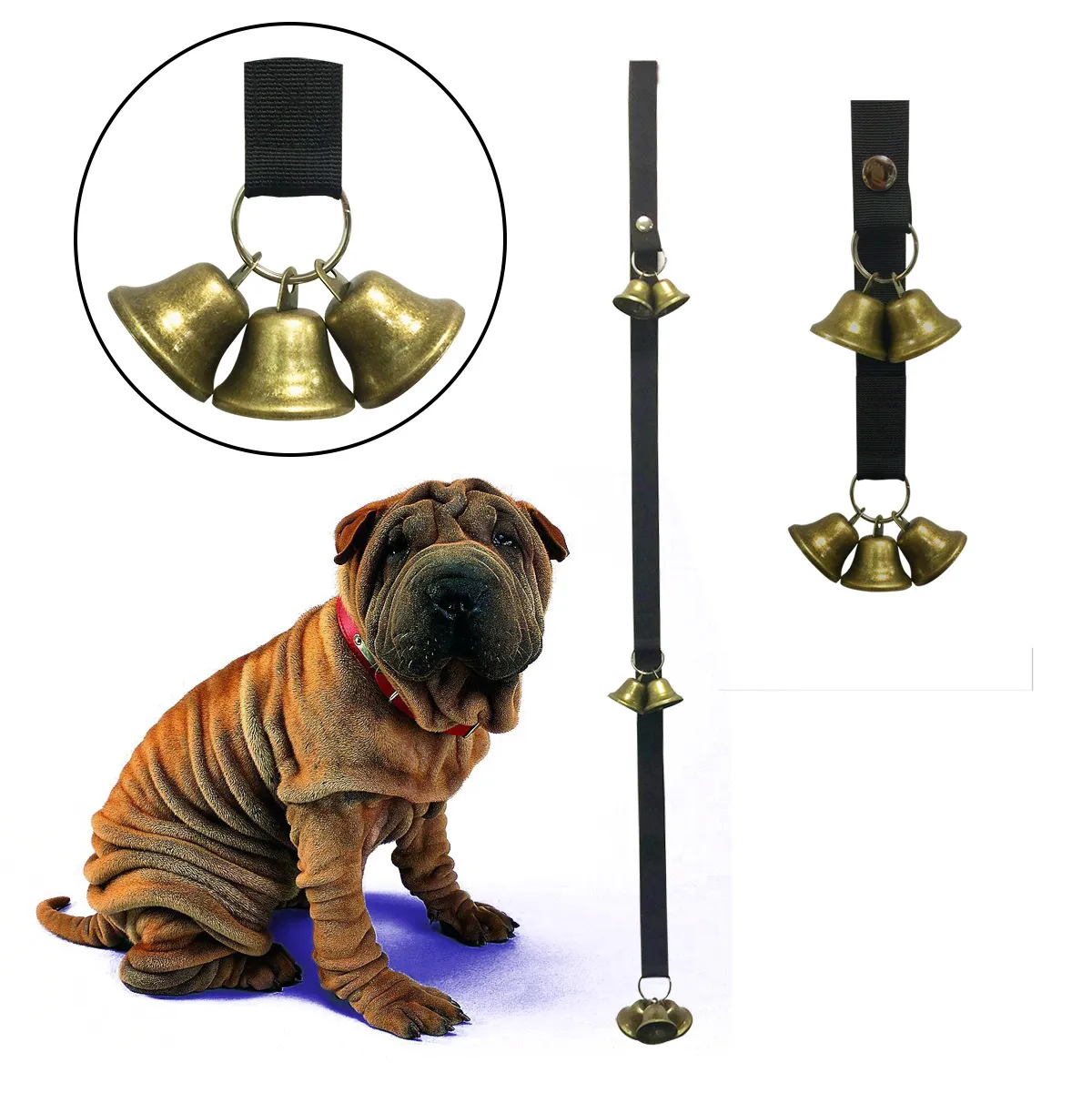 Adjustable Dog Bells For Potty Training Doorbell Rope Housetraining ...