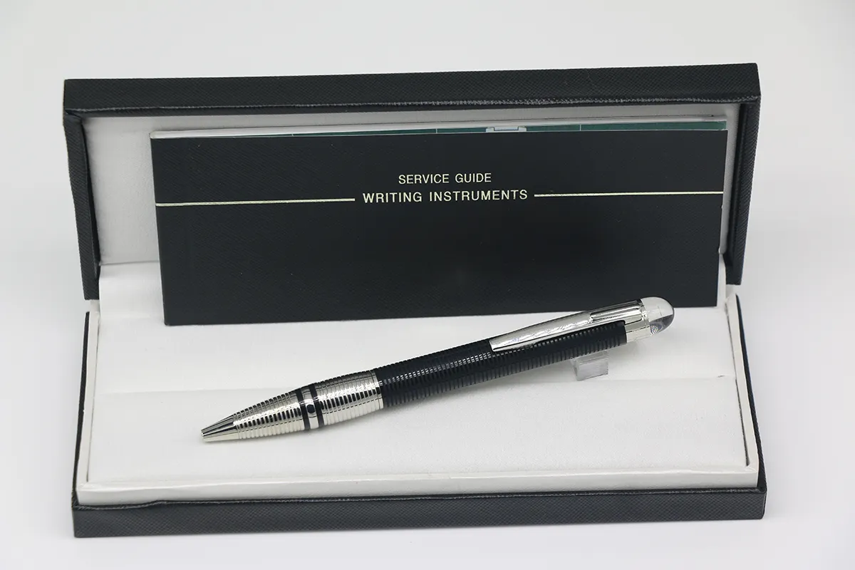 Crystal Pen Stainless Pen Classi Black Ballpoint Pen With Silver Body ...