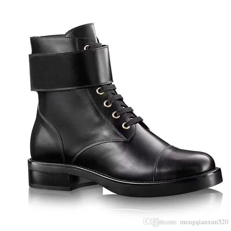 Autumn Winter Designer Boots Metal Buckle Coarse Heel Women Shoes ...