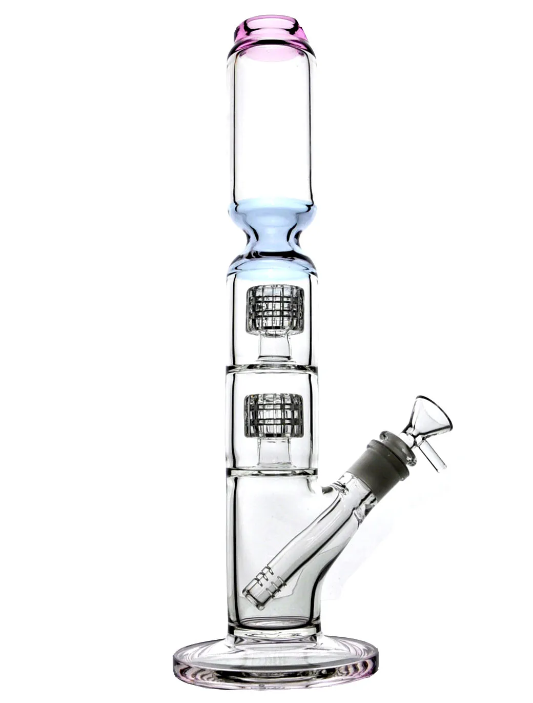 Wholesale Premium 12 Clear Glass Water Bong With Double Tire Filters ...