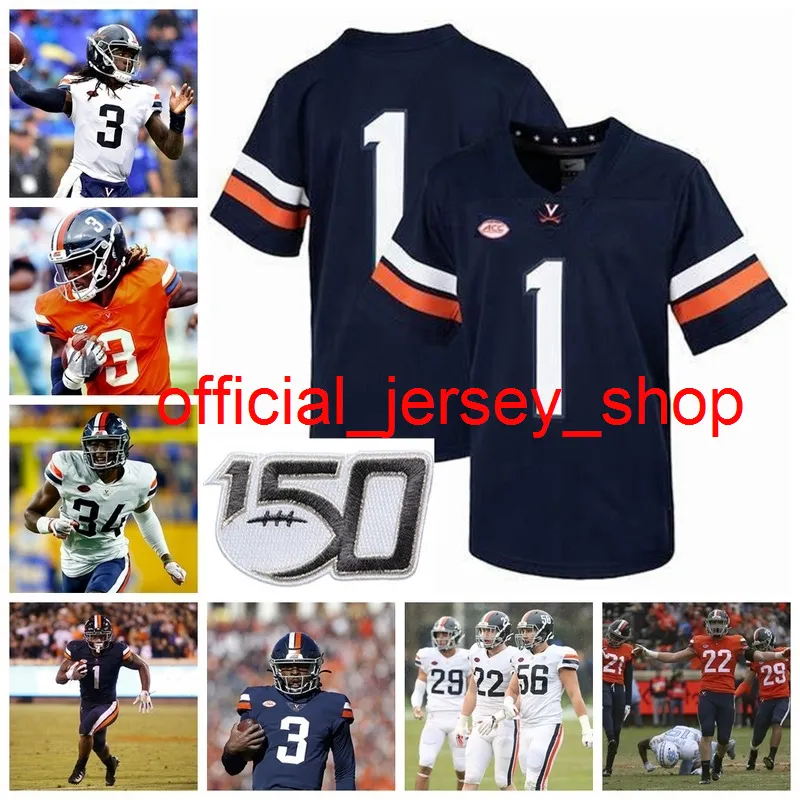 UVA Virginia Cavaliers College Football Jerseys Brennan 10 Armstrong ...