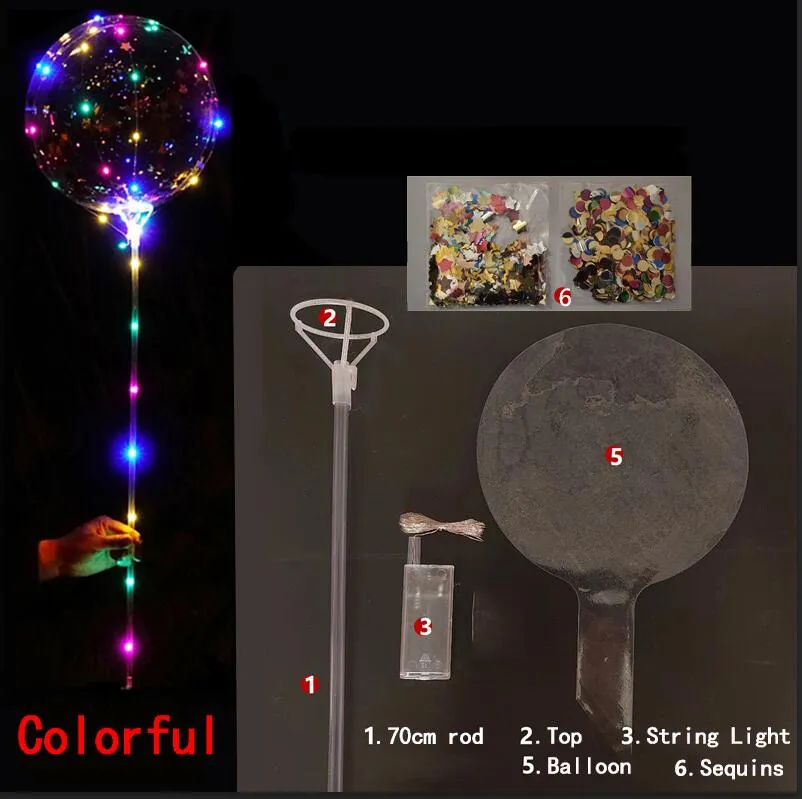 Multicolor 20 Inch BOBO Balloon LED Light With 30 LEDs For Party ...