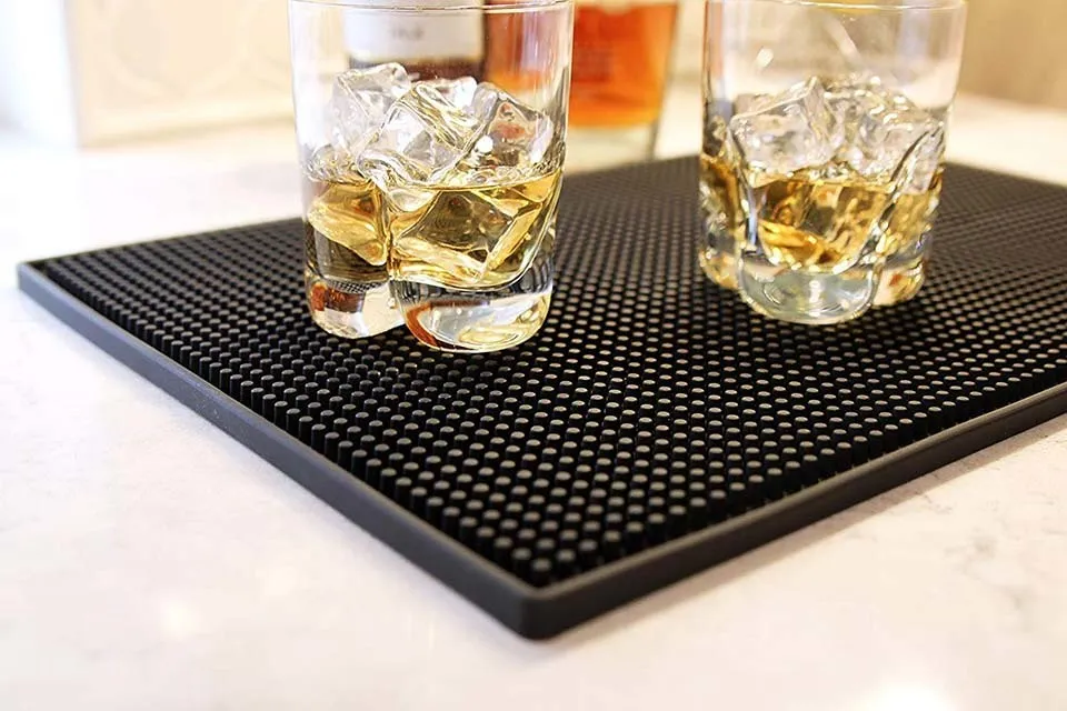 TEENRA Waterproof Rectangle mats for bar - PVC Beer and Rubber Table ...