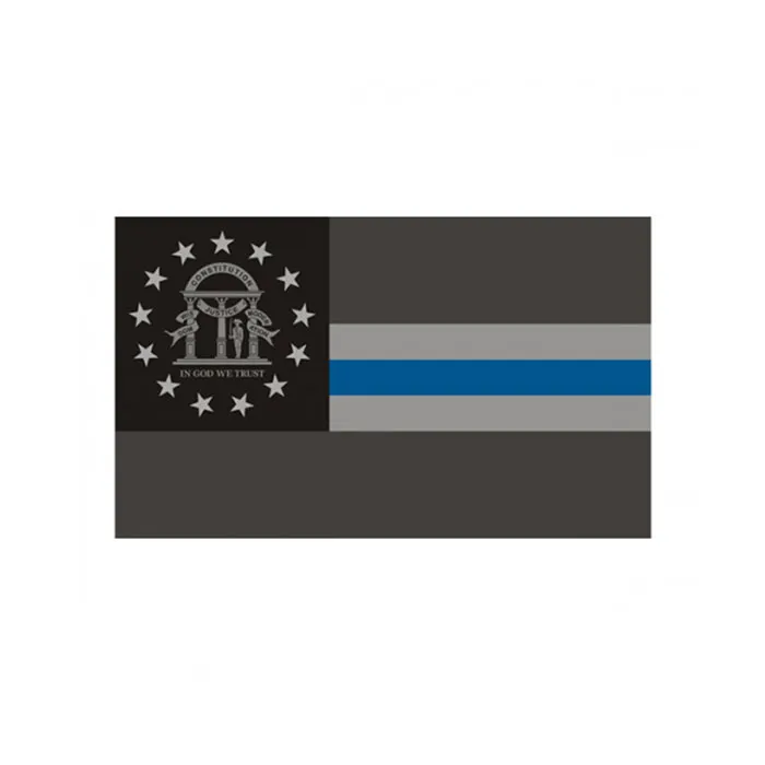 Georgia Thin Blue Line Flag 3x5 FT Police Banner 90x150cm Festival Gift ...