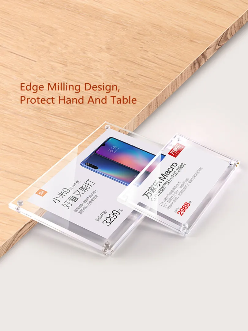 Wholesale 90x55mm New Style Wall Mount Adhesive Transparent Acrylic ...