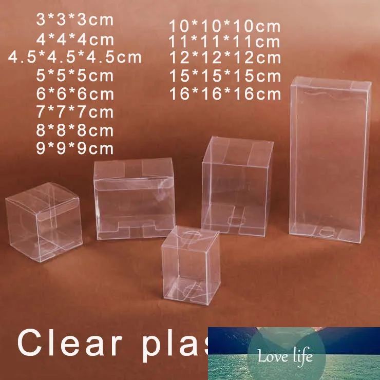 4x4x4cm 5x5x5cm 6x6x6cm PVC Gift Box Clear Square Plastic Packaging ...