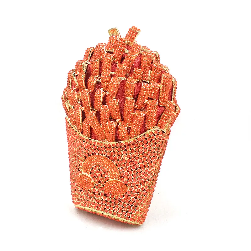Rainbow Diamond French Fry Fries Crystal Rhinestone Purse For Bridal ...