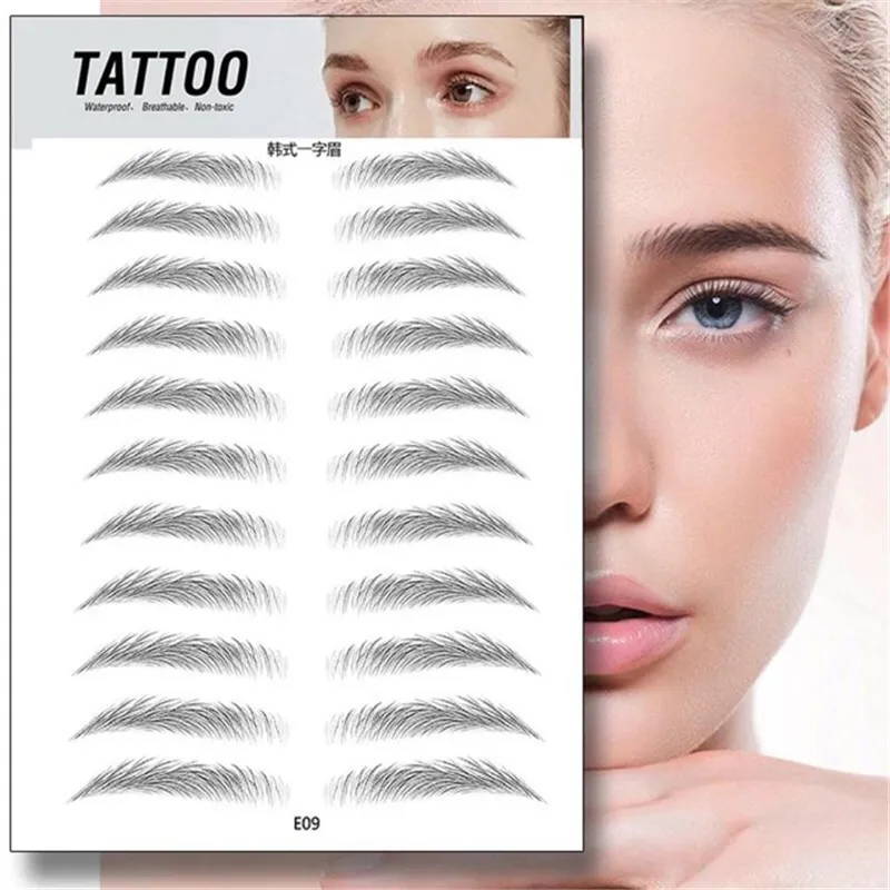 Waterproof Eyebrow Tattoo Sticker, Long Lasting Natural Fake Eyebrow ...