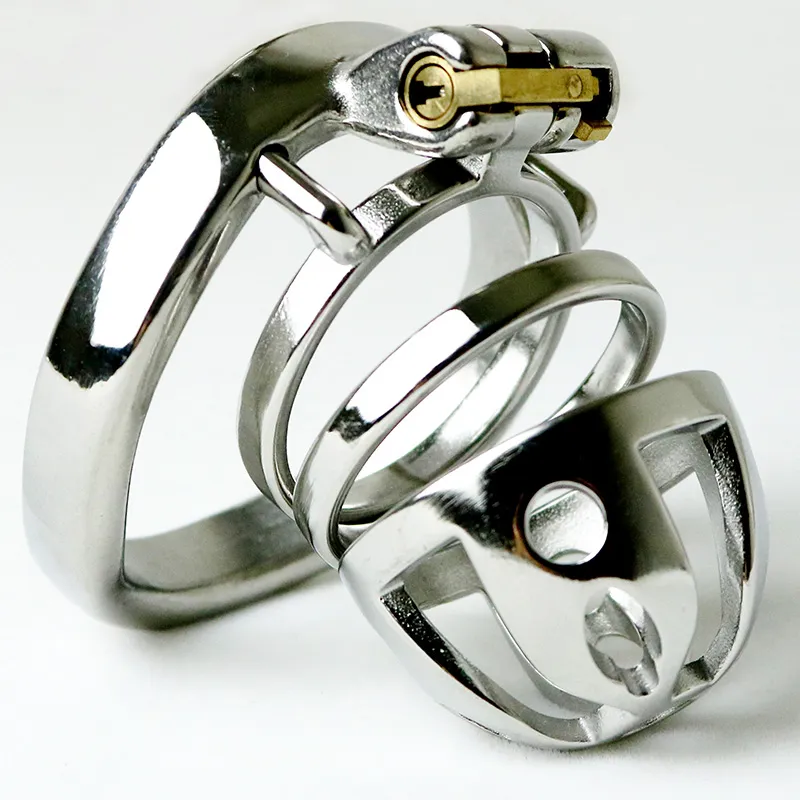 Lockable Cock Cage With 2 Keys Stainless Steel Penis Restraint Chastity