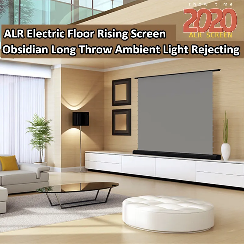 Portable 16:9 ALR Floor Rising Projector Screens Officeworks With Pull ...