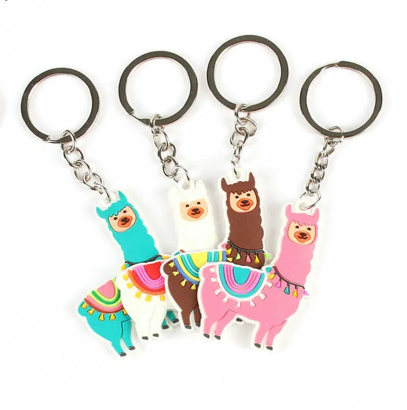 Cute Llama Keychain Bulk - Soft Alpaca Keyrings, Cartoon Christmas Gift ...