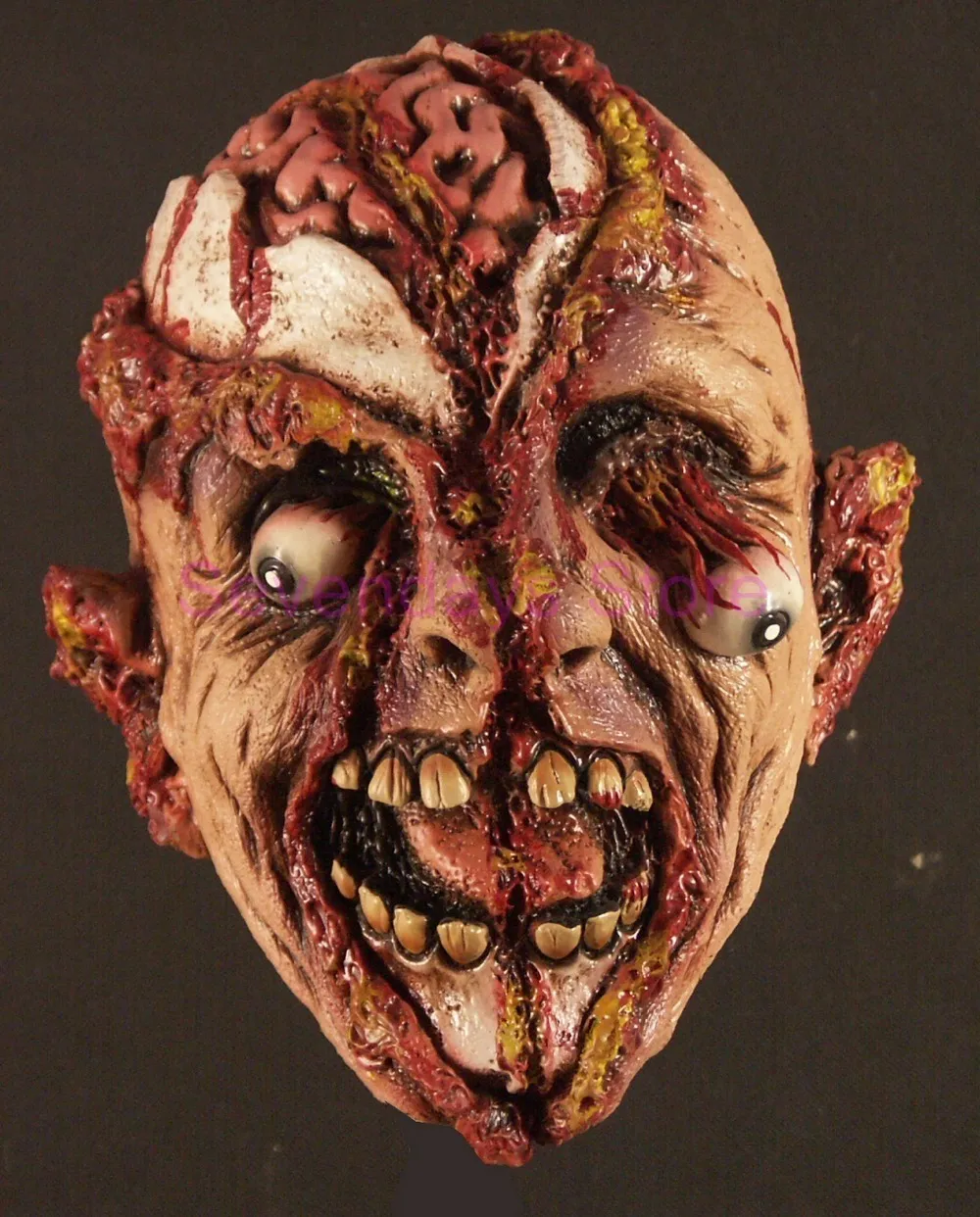 Halloween Zombie Mask Bloody & Scary Full Face Latex Mask For Cosplay ...
