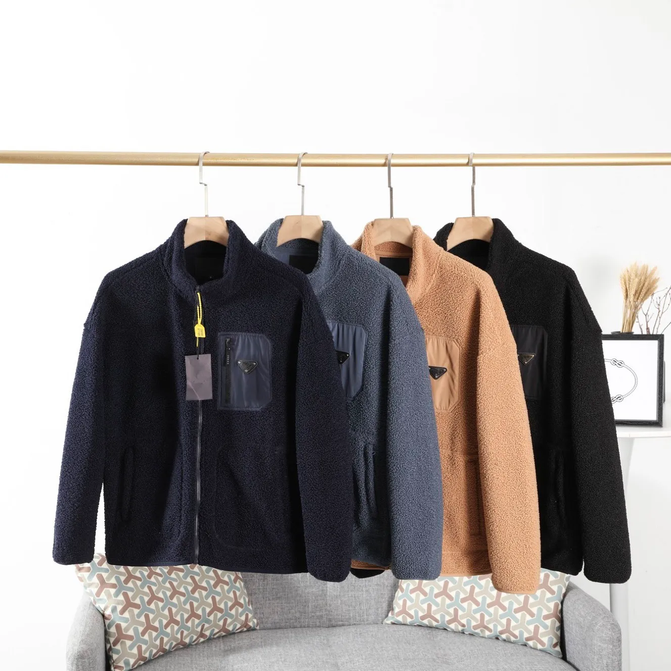 DHgate.com:Mens Fleece Winter Coat Classic Street Fur Jacket Windproof ...