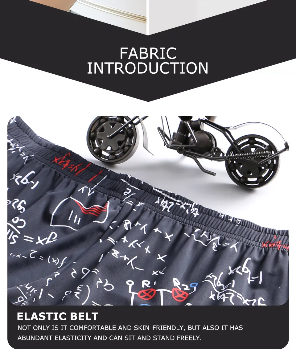 Soutong New Men Boxer Underwear Ice Silk Comfortable Home Underpants ...