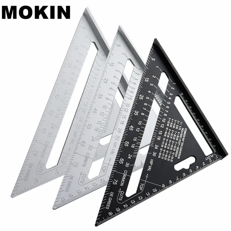 Premium 7'' Aluminum Alloy Triangle Ruler: Accurate Angle & Miter Cuts ...