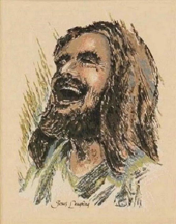 Jesus Laughing Painting