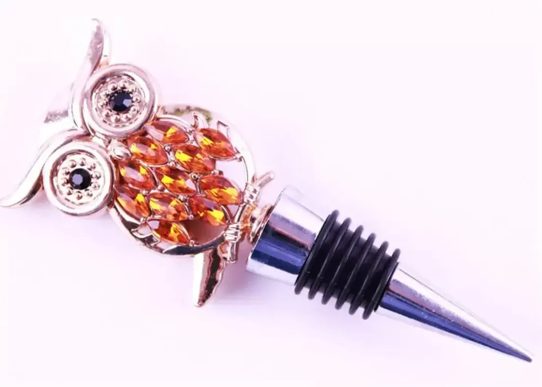 Metal Zinc Alloy Owl Wine Stopper Reusable Bar Tool for Beverage ...