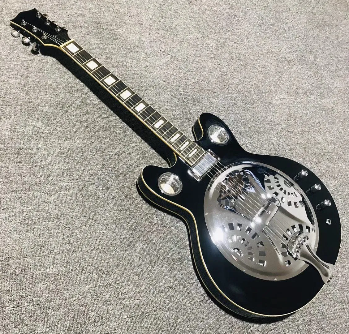 Custom Grand Dobra Resonator Steel Electric Guitar with Metal Top from ...