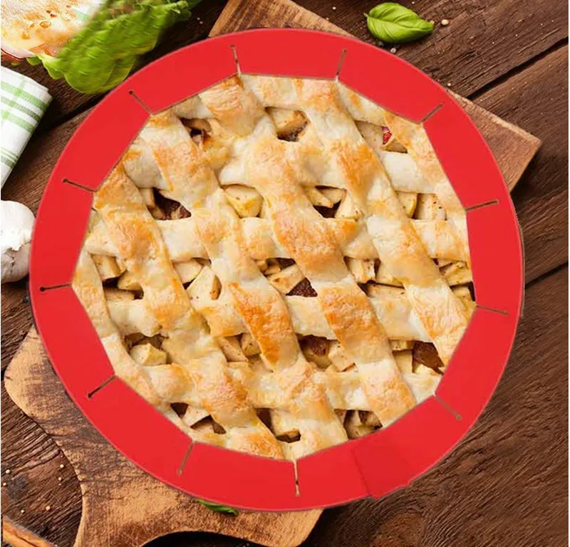 Pie Crust Shield Adjustable Silicone Food Pizza Ring Edge Cover Pie ...