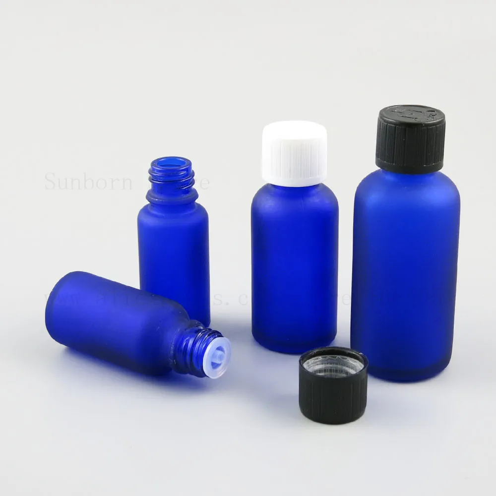 Small Plastic Bottles 100ml: Empty Blue Essential Oil Bottles with ...