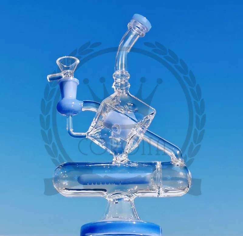 Wholesale Corona Recyler Hookah Pink/Purple Color, Thick Double Water ...