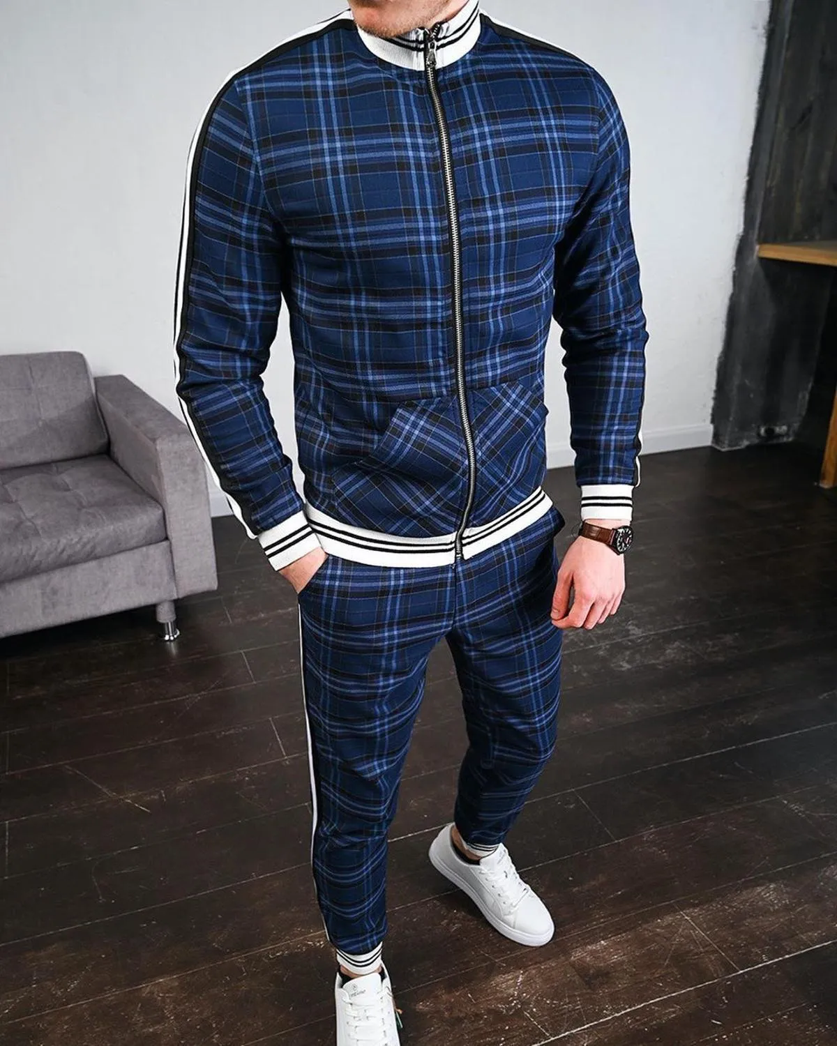 Men's Sportswear Suit Sweatshirt Tracksuit Muscle Fitness Casual Active ...