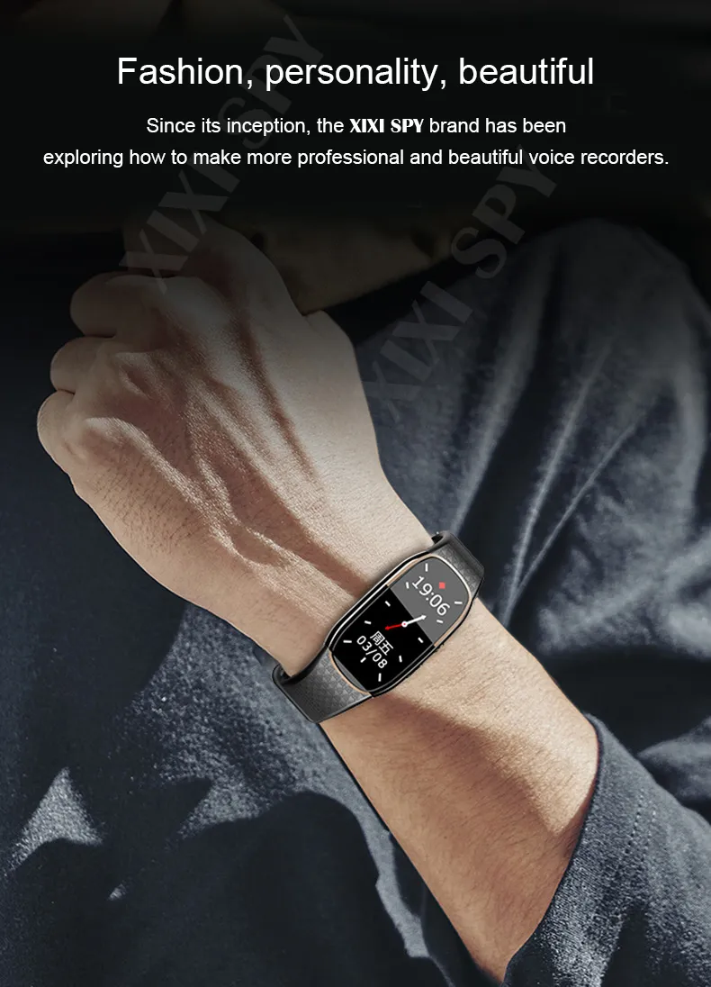 Voice Recorder Watch - Digital Audio Dictaphone Bracelet, Mini MP3 ...