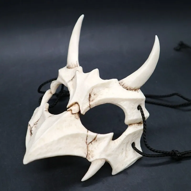Halloween Cosplay Resin Mask Dragon God Yasha Theme With Animal Skull ...