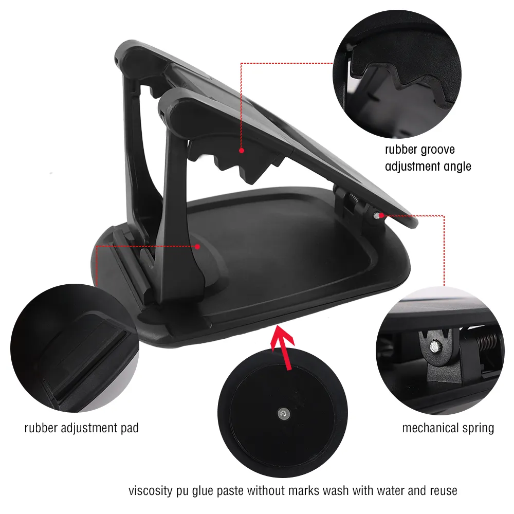 Car Phone Holder 360° Rotation, Universal Dashboard Mount Stand, GPS ...