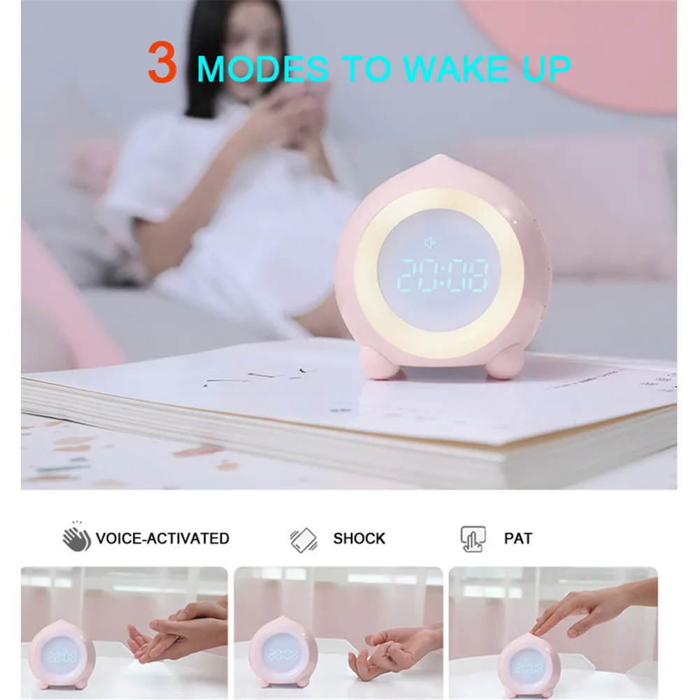 Colorful Kids Smart Alarm Clock With 7 Changing Colors Digital Display ...