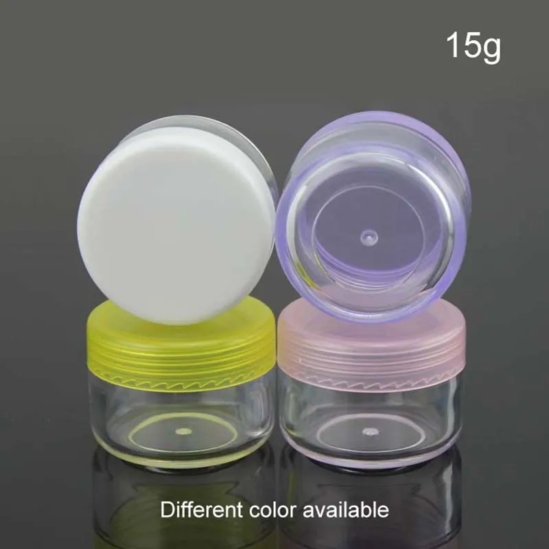 100x 15g Empty Cosmetic Jars - Small Plastic Containers for Cream ...