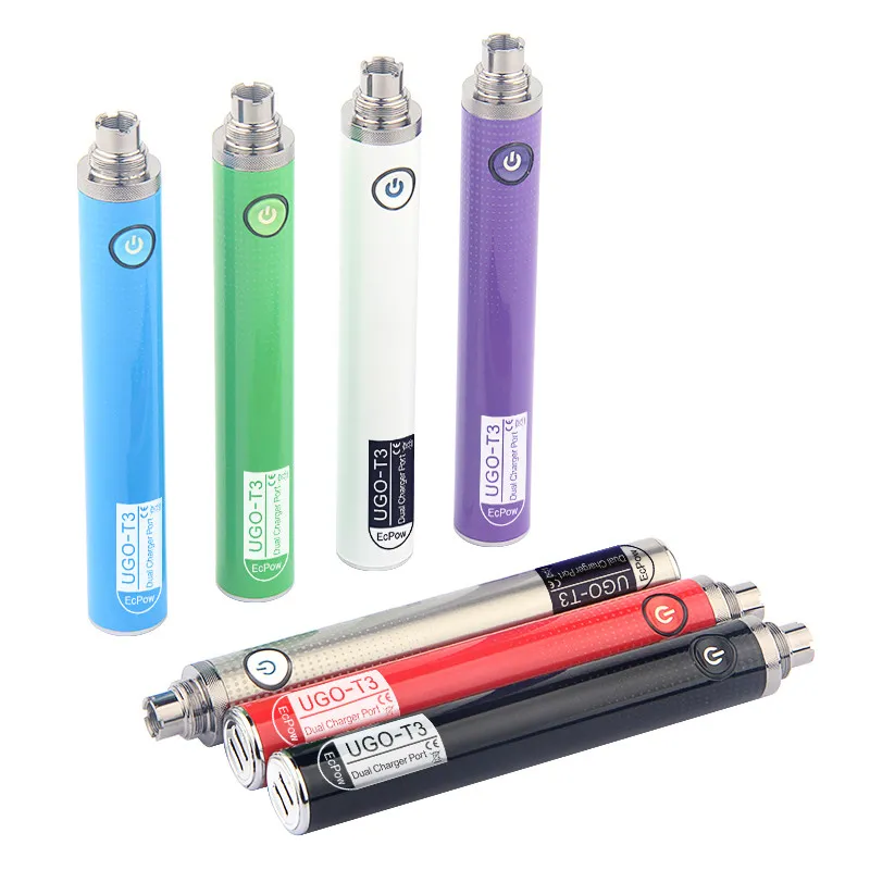 UGO T3 Vape EGo Battery Dual USB Charging Ports 1300mAh 510 Thread ...