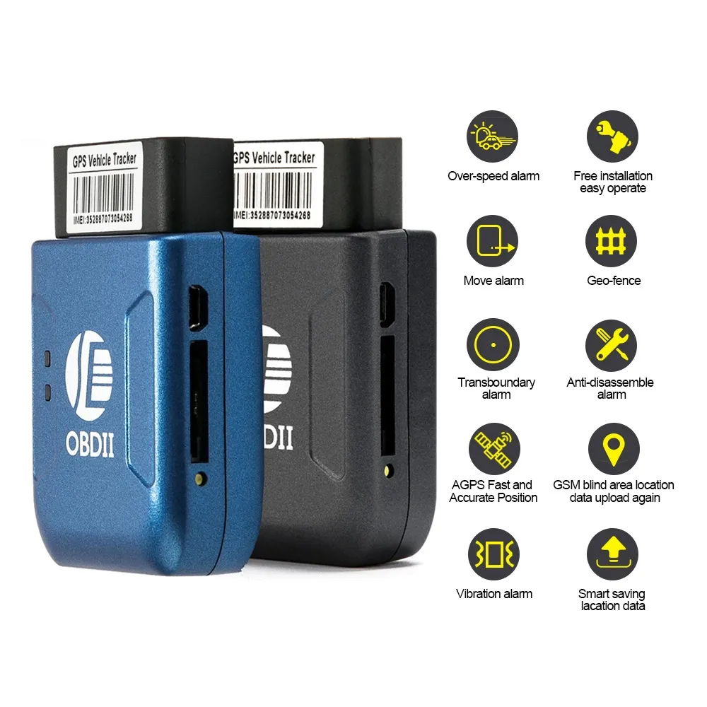 Mini OBD2 GPS Tracker GPRS Real Time Car Tracking System with Geofence ...