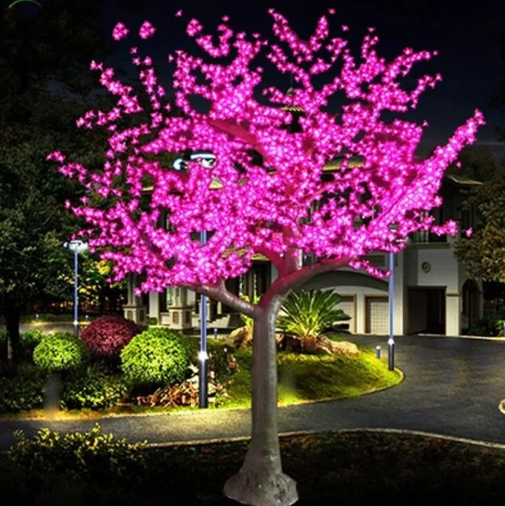 Garden Decorations Handmade Artificial LED Cherry Blossom Tree Tree ...