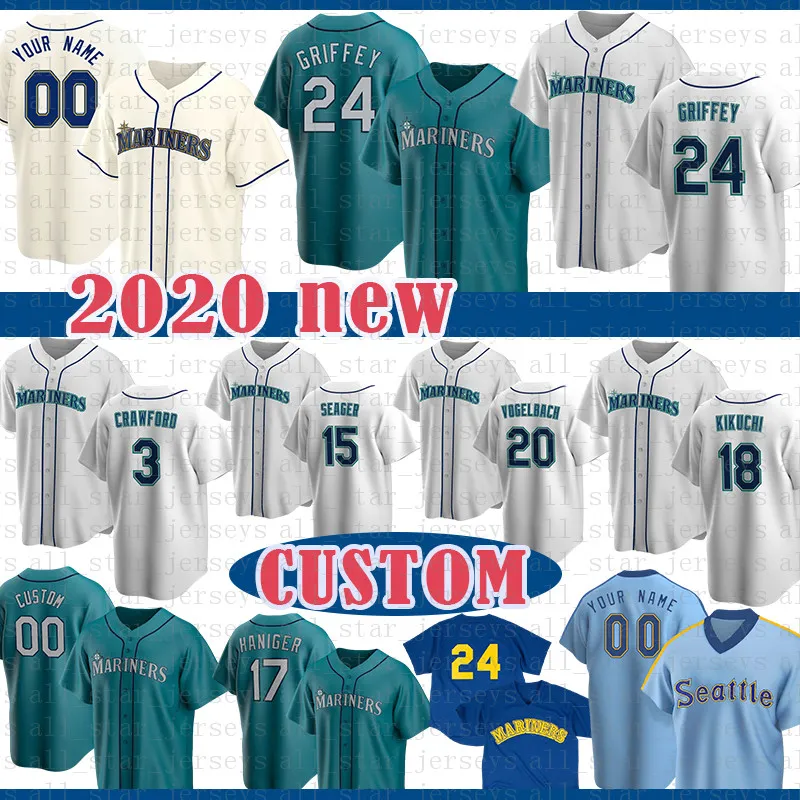 Seattle Mariners Custom Custom Baseball Tees Featuring Ken Griffey Jr ...