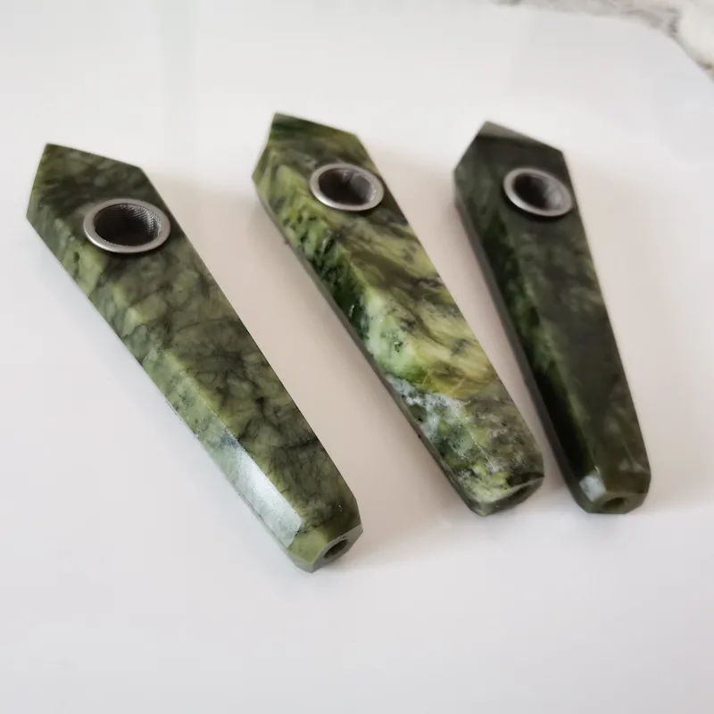 Natural Crystal Smoking Pipe Hexagonal Prism Foreign Suction W/ Carb ...