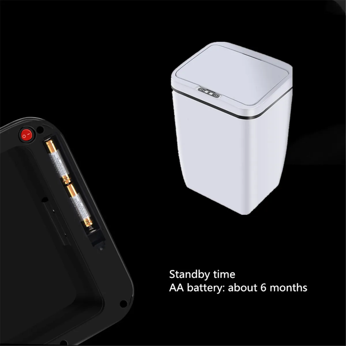 Automatic Trash Can With Sensor: 12L Motion Detector Trash Can, PP ...