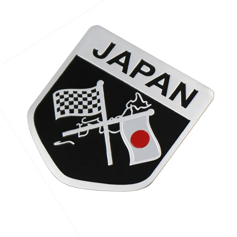 JDM Emblems Metal Stickers Set Universal Flags For Motorcycles, ATVs ...