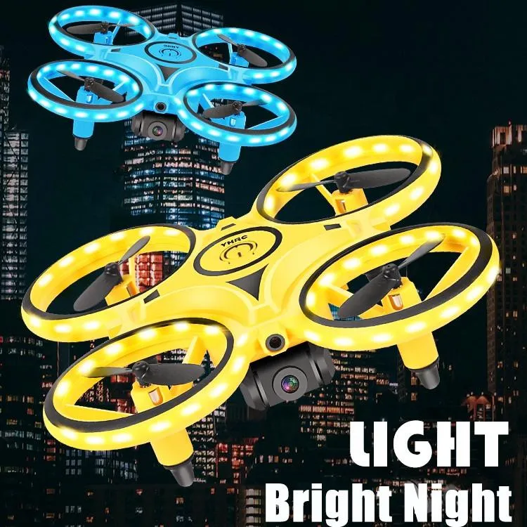 Premium Mini UFO Induction Drone - Gesture Control, Watch Remote, LED ...