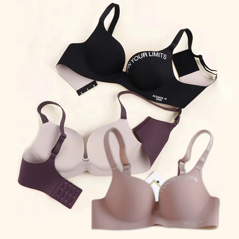 Wireless Seamless Push Up Bralette For Women Sexy Plunge Brasserie Bra And Underwear With ...