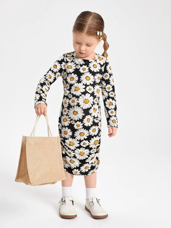 Toddler Girls' Daisy Print Dress from Dhgate Girl's Dresses - price 30.16